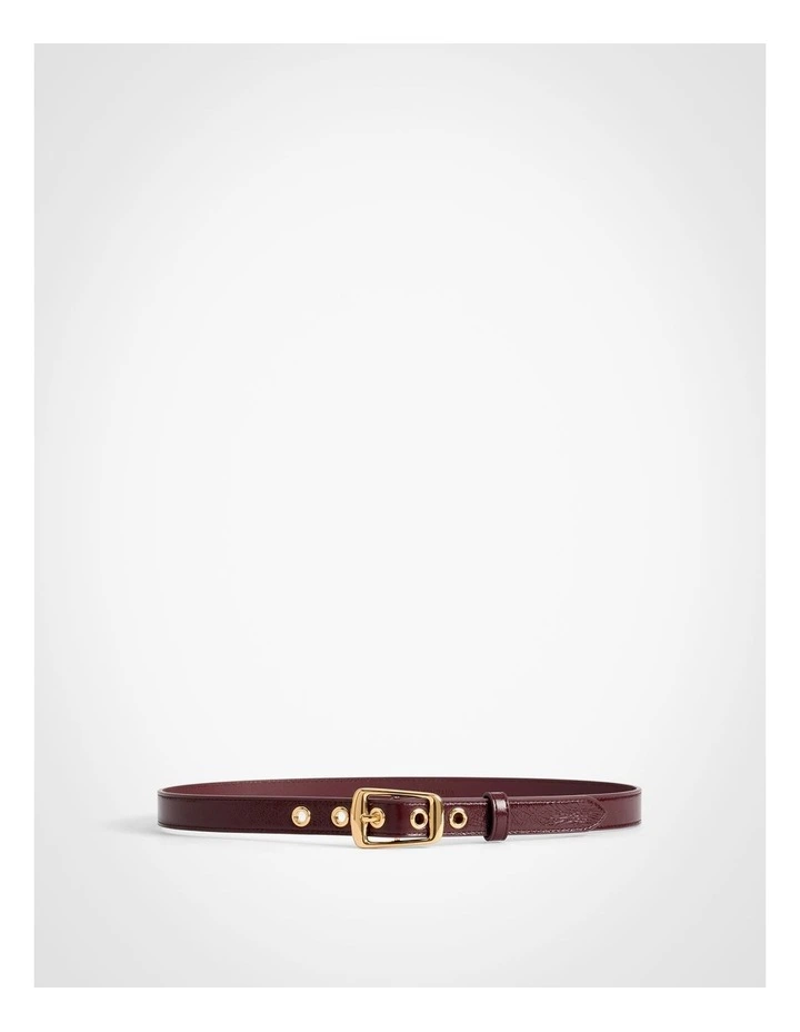Witchery Alba Slim Belt in Bordeaux | MYER