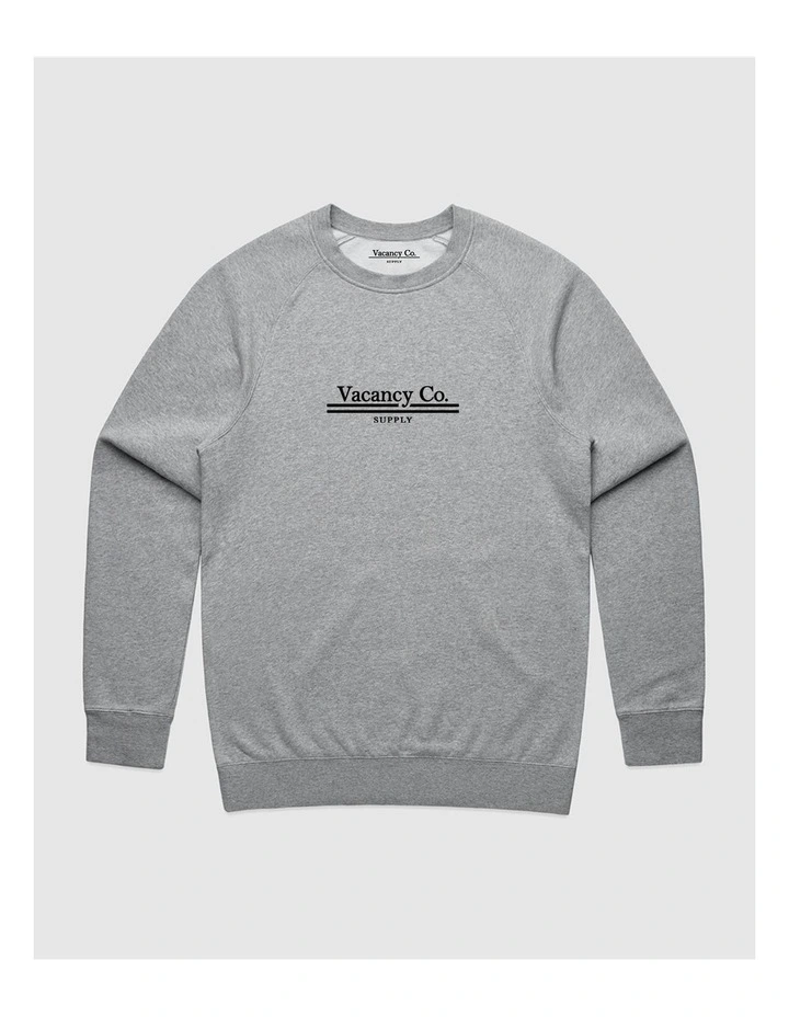 Vacancy Co Polaroid Rise Crewneck Sweater in Grey | MYER