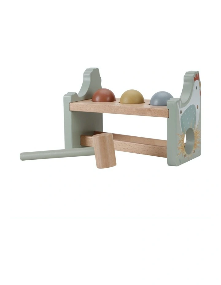 Little Dutch Little Farm Pounding Bench with Rolling Balls Toy | MYER