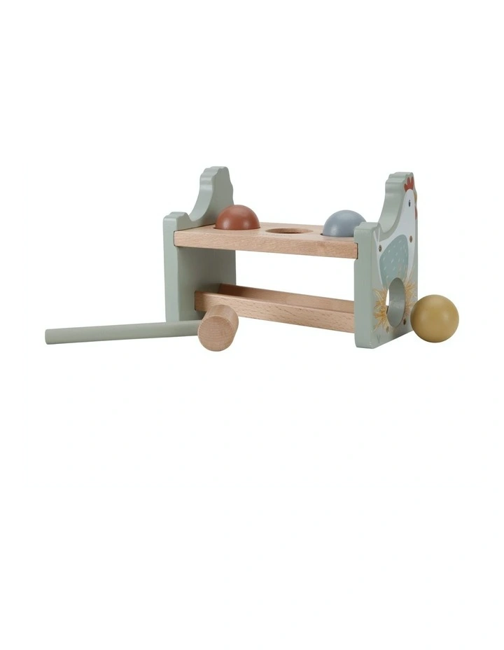 Little Dutch Little Farm Pounding Bench with Rolling Balls Toy | MYER
