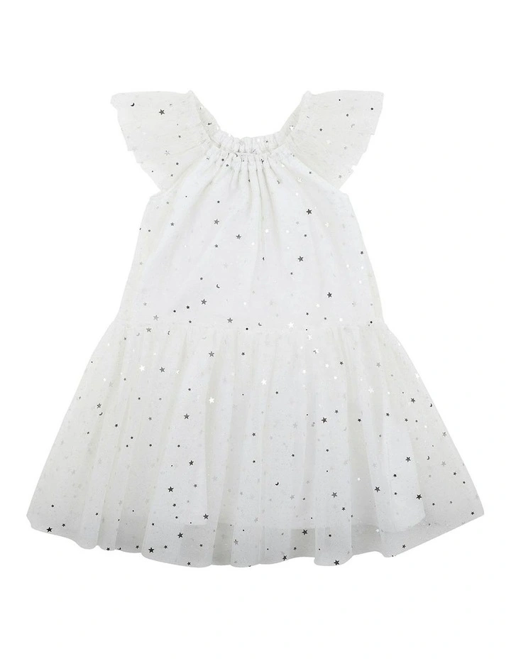 Bebe by Minihaha Mini Star Dress in Silver | MYER