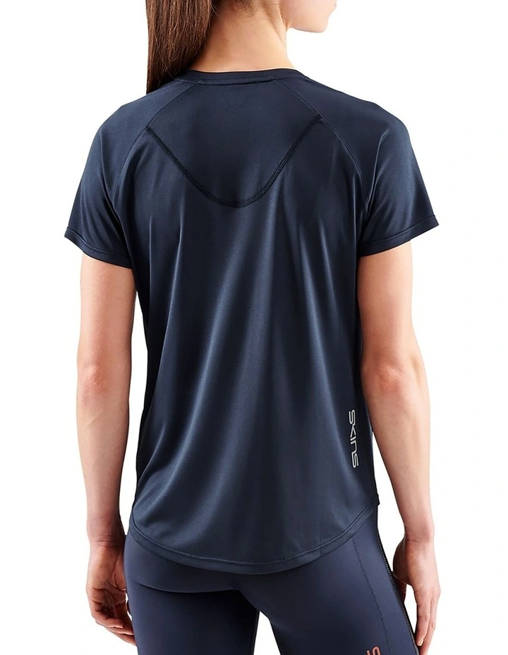 SKINS Series-3 Activewear Short Sleeve Top in Navy Blue | MYER