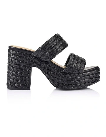Siren Mingus Raffia Platform Mules In Natural | MYER