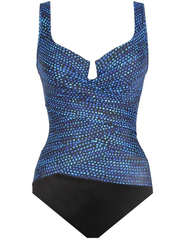 Miraclesuit Swim Underwired Shaping Swimsuit in Blue Multi | MYER