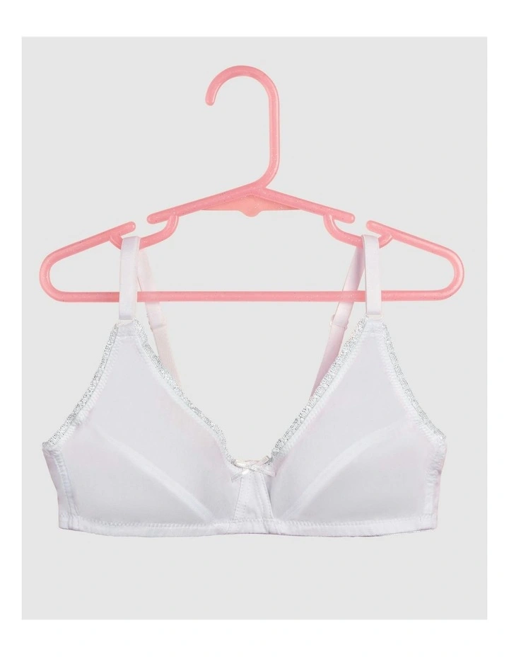 Royce Lingerie My First Bra Pure Cotton & Lace Bra 2 Packs in White ...