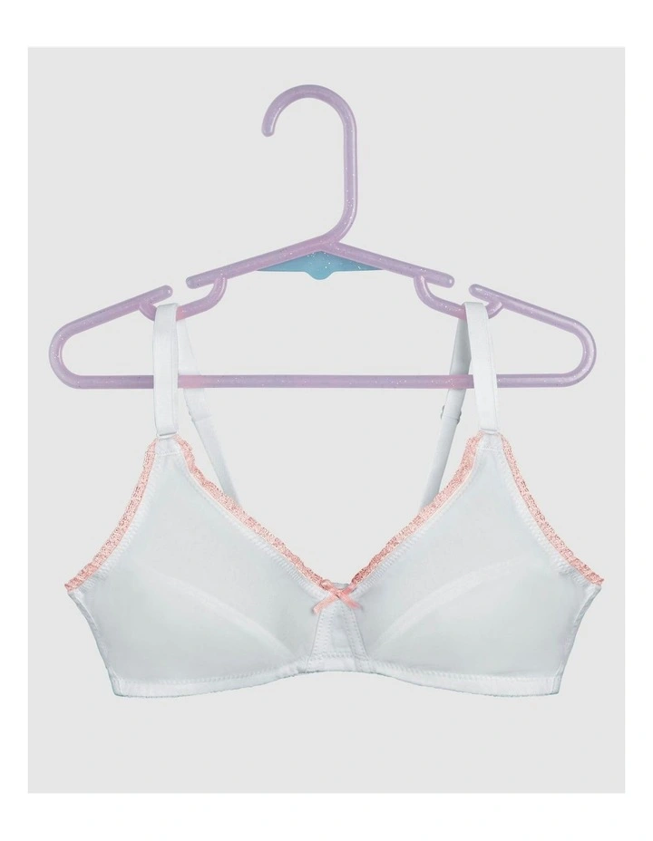Royce Lingerie My First Bra Pure Cotton & Lace Bra 2 Packs in White ...