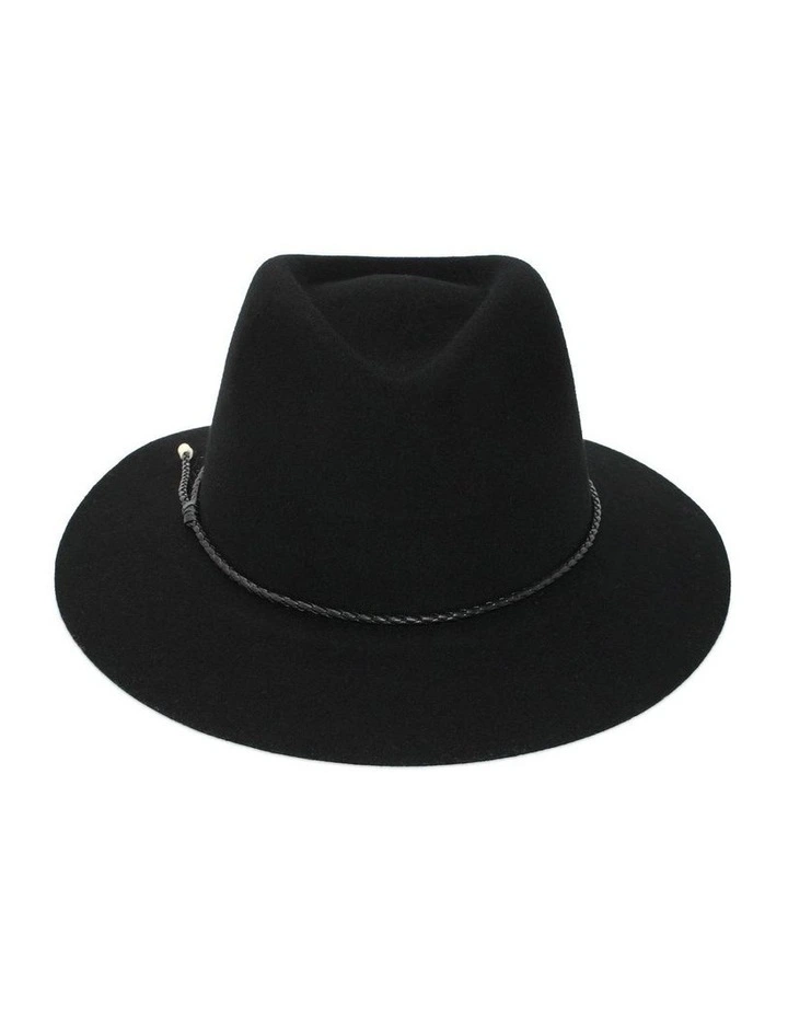Morgan & Taylor Tasmin Fedora Hat in Black | MYER