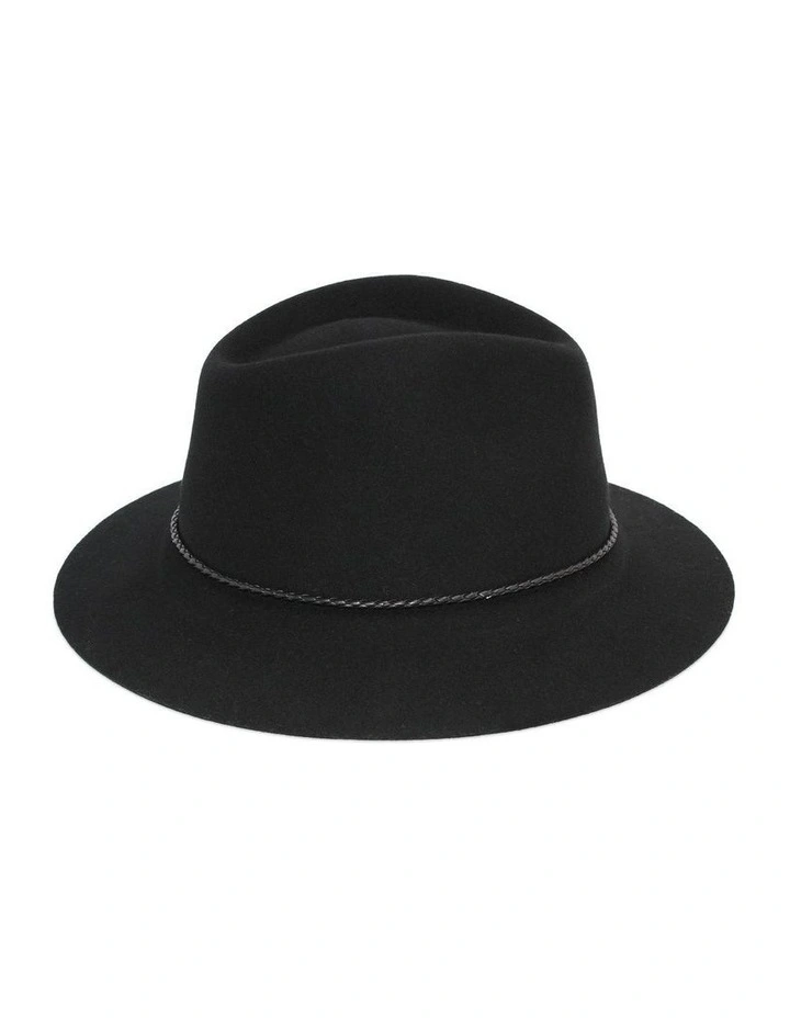 Morgan & Taylor Tasmin Fedora Hat in Black | MYER