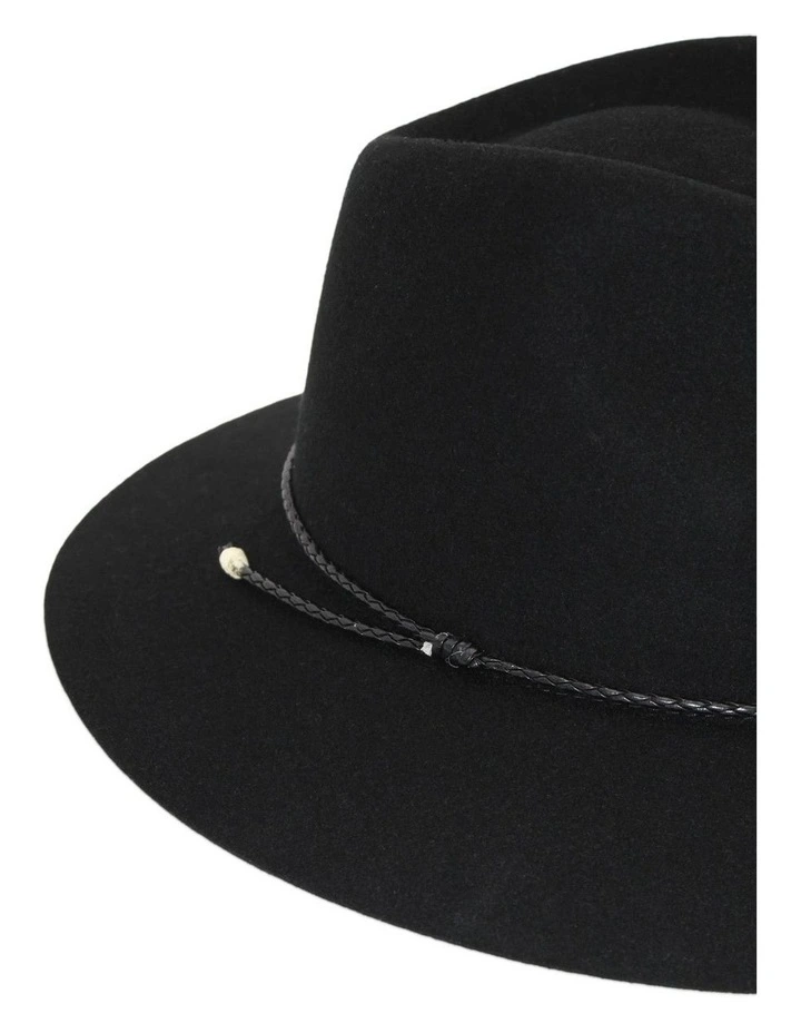Morgan & Taylor Tasmin Fedora Hat in Black | MYER