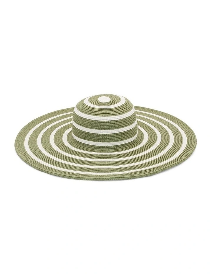 Morgan & Taylor Arlo Wide-Brim Floppy Hat in Green | MYER