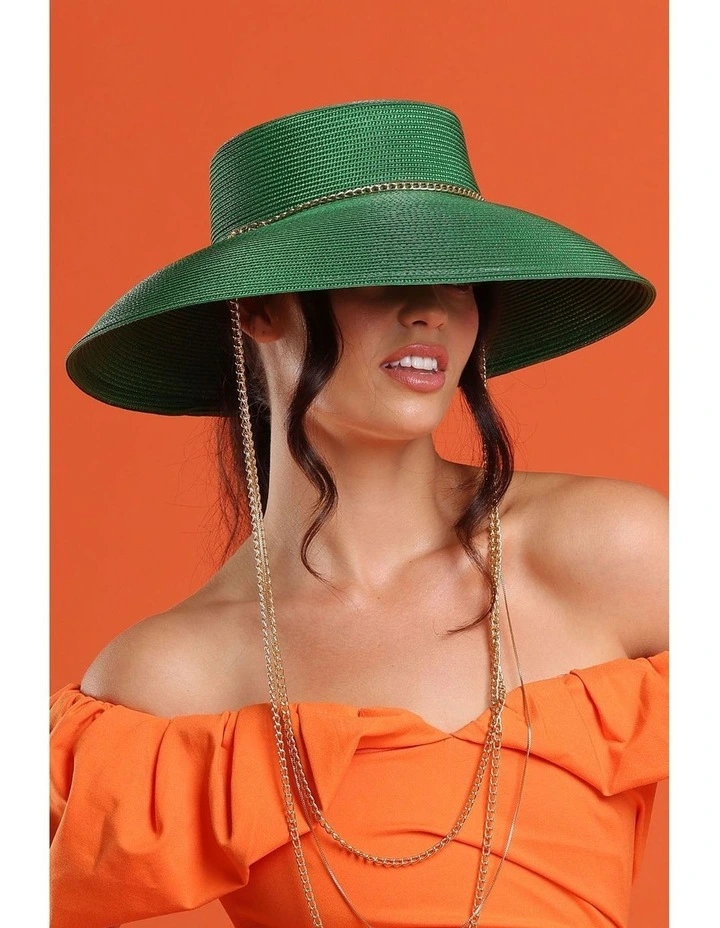 Morgan & Taylor Jolie Droop Hat in Emerald Green | MYER