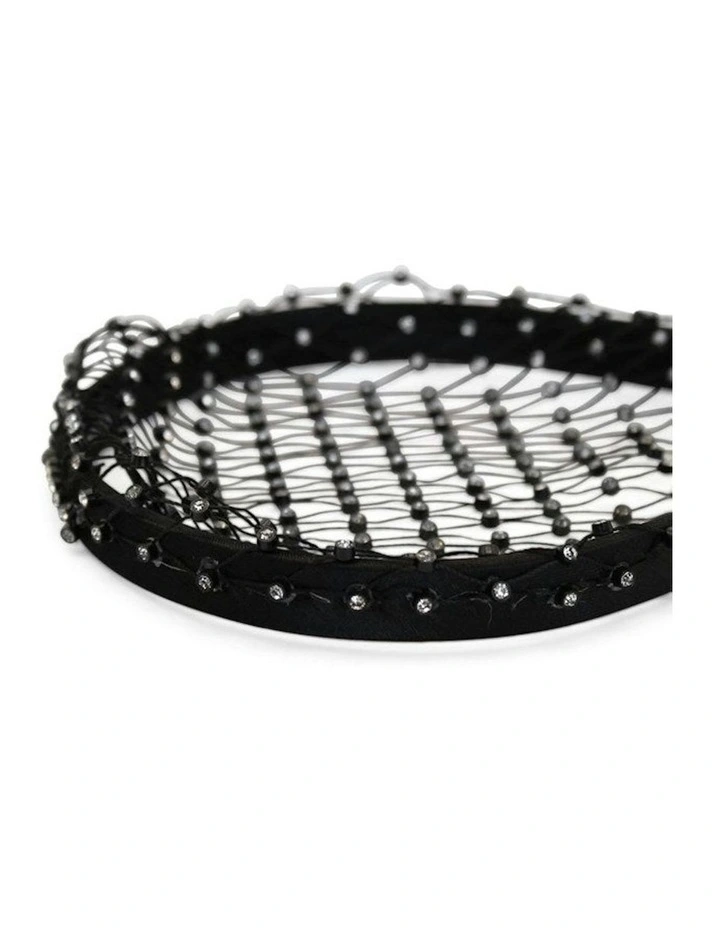 Morgan & Taylor Safa Veil Headpiece in Black | MYER