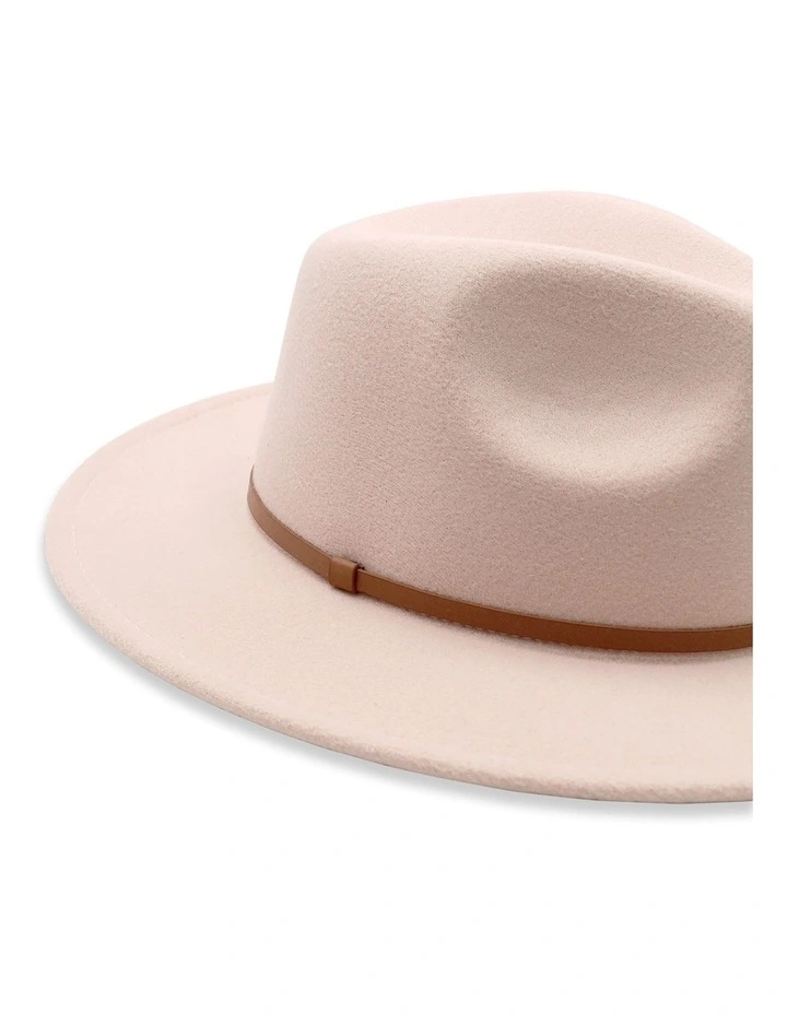 Tate & Barlowe Hudson Polyester Felt Fedora In Beige | MYER