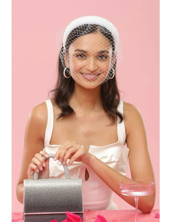 Morgan & Taylor Haven Headband Veil in White | MYER