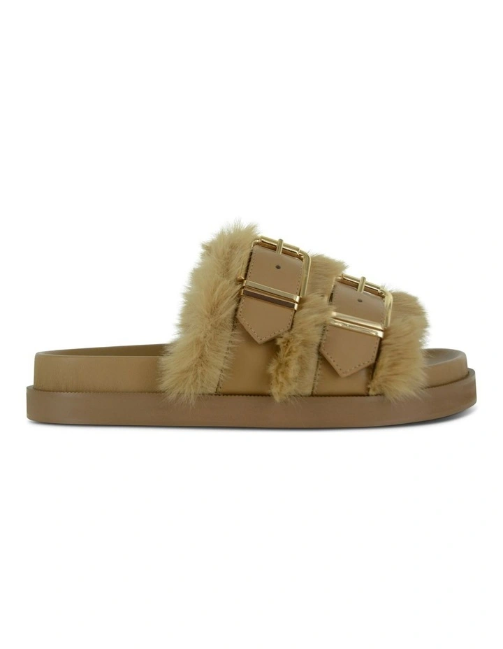 Senso Zali Fluffy Slide Sandals in Butterscotch | MYER