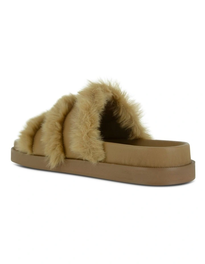 Senso Zali Fluffy Slide Sandals in Butterscotch | MYER