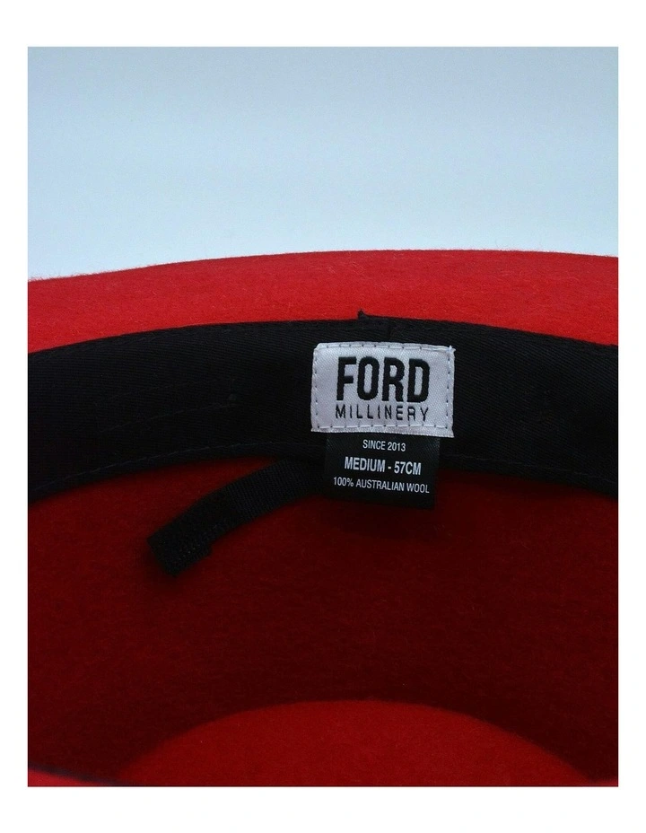 FORD MILLINERY Wool Fedora Hat In Red | MYER