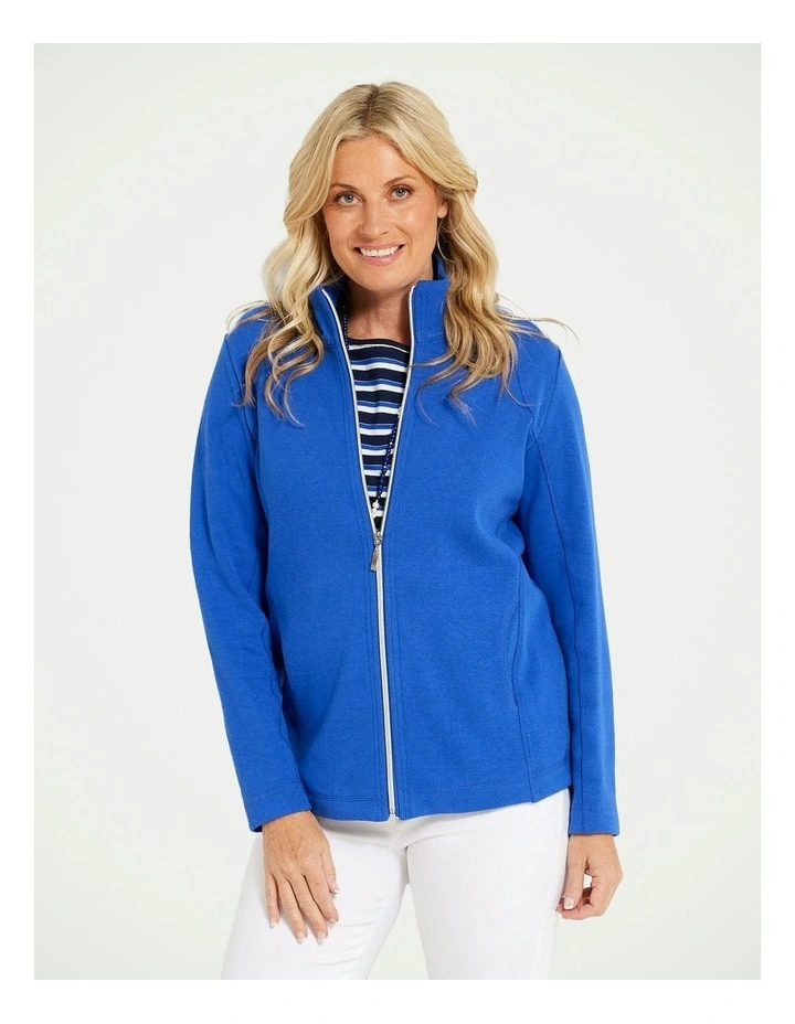 Fella Hamilton Haven French Rib Zip Up Jacket In Cobalt | MYER