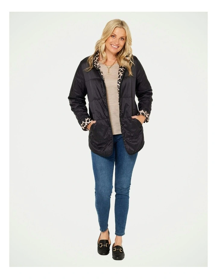 Fella Hamilton Armoni Reversible Animal Jacket in Black | MYER