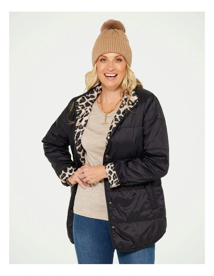 Fella Hamilton Armoni Reversible Animal Jacket in Black | MYER