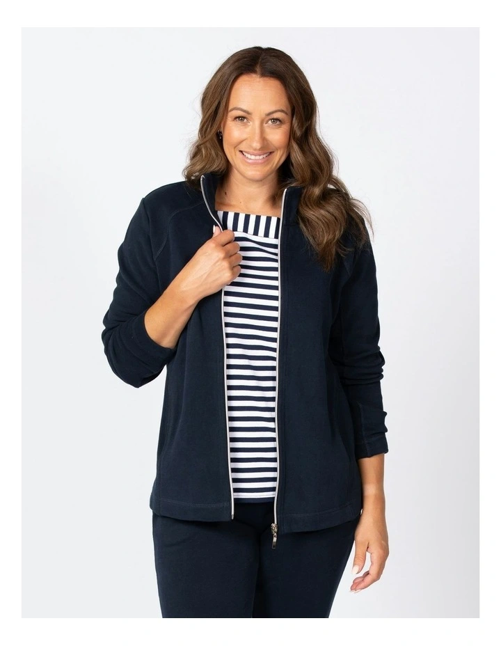 Fella Hamilton Haven French Rib Zip Up Jacket in Blue | MYER
