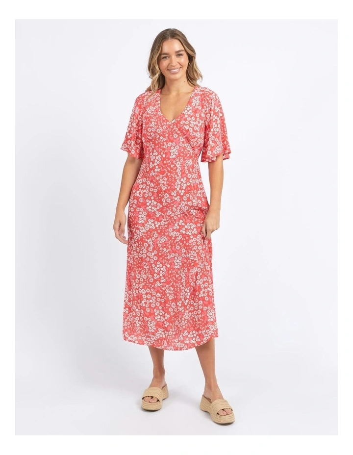Foxwood Ankara Floral Print Dress in Red | MYER