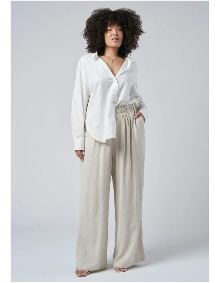 Something 4 Olivia Sunday Linen Pants in Natural | MYER
