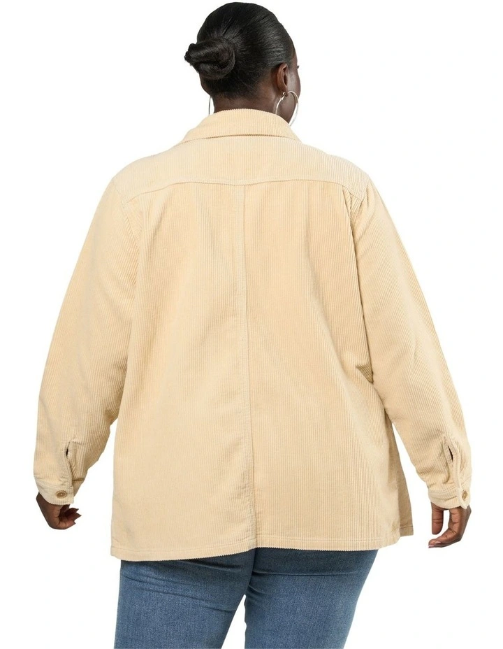 Indigo Tonic Eloise Cord Shacket in Natural | MYER