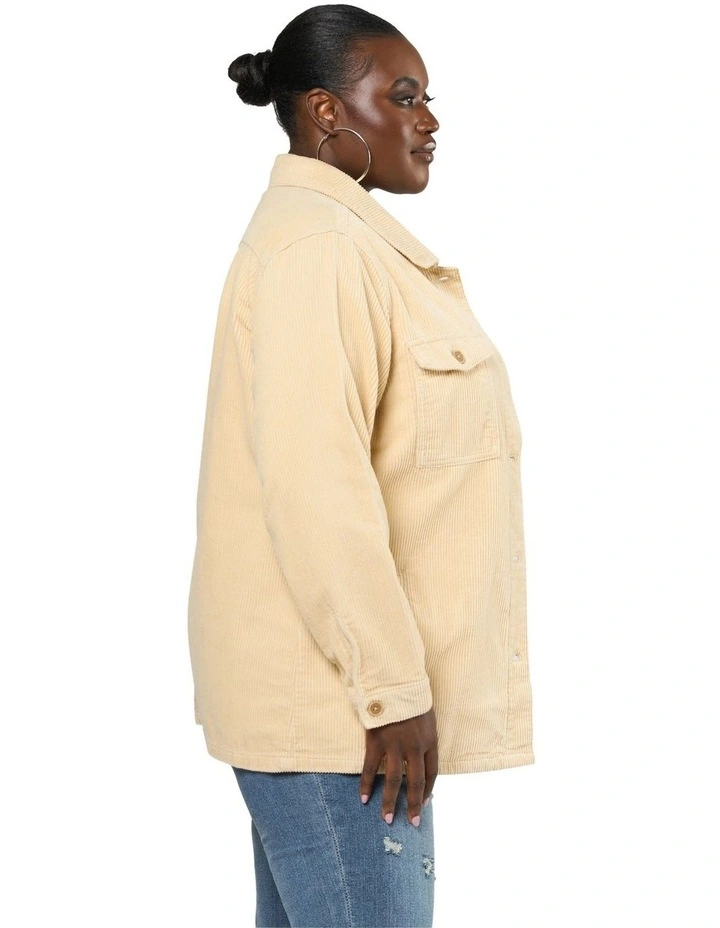 Indigo Tonic Eloise Cord Shacket in Natural | MYER