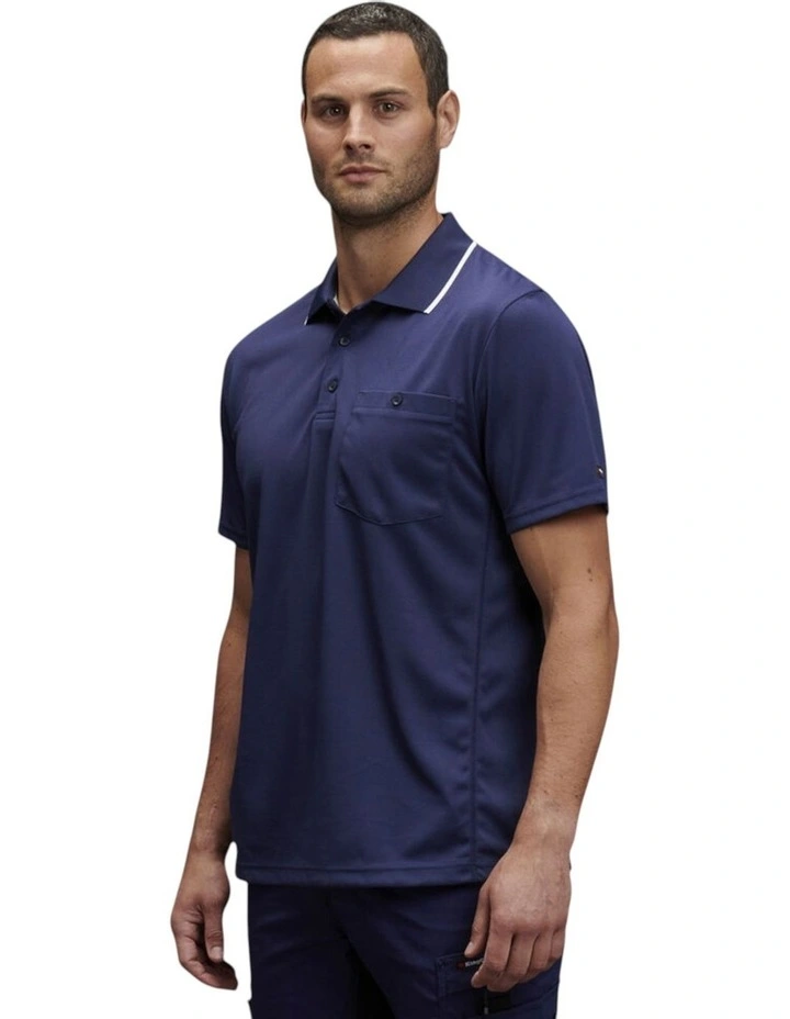 KingGee Workcool Hyperfreeze Short Sleeve Polo Shirt in Navy | MYER