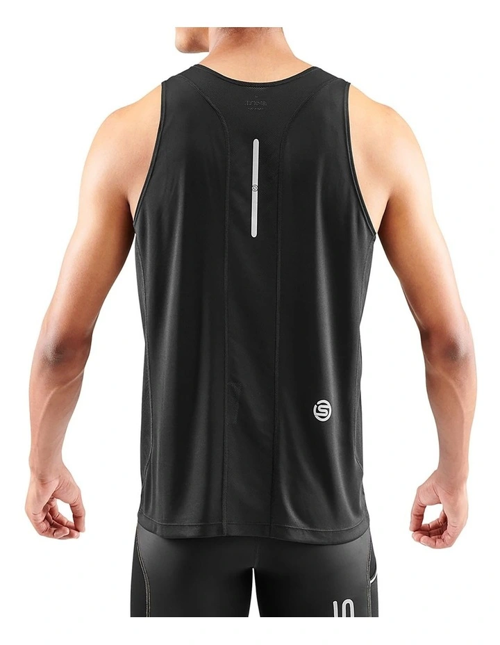 SKINS 3-Series Running Singlet in Black | MYER