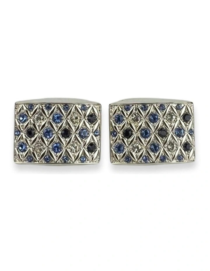 Declic Luce Rectangle Cufflink in Blue | MYER