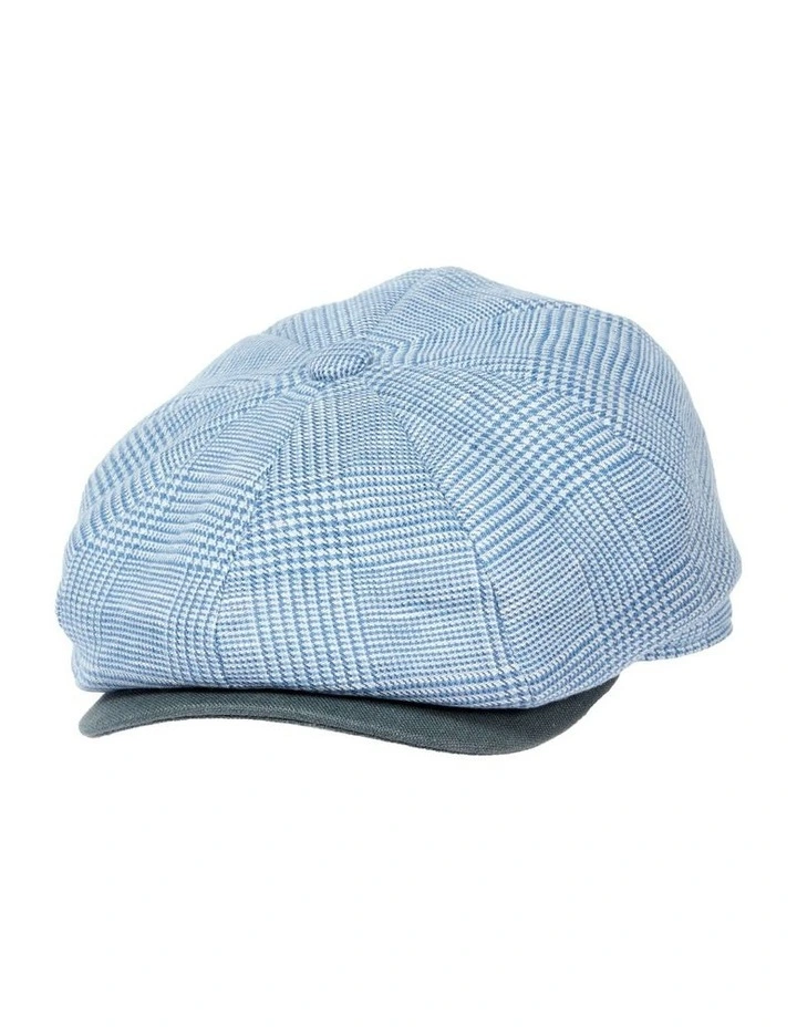 City Hatters Tommy Irish Linen Caddy Cap in Blue | MYER