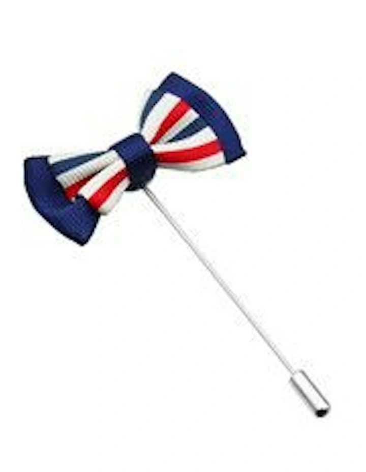 Cudworth White Blue Bow Tie Lapel Pin in Red | MYER