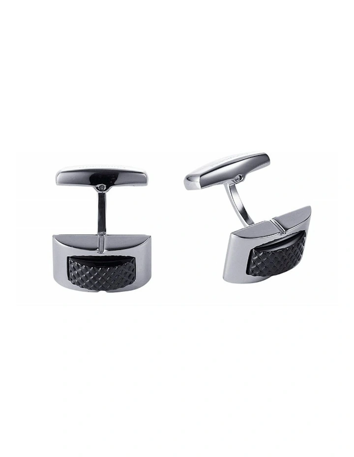 Cudworth Stainless SteelIon Patterned Cufflinks In Plated Black | MYER