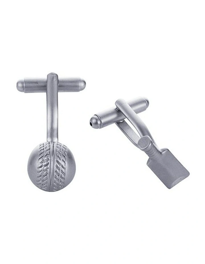 Cudworth Cricket Bat & Ball Cufflinks In Brown | MYER