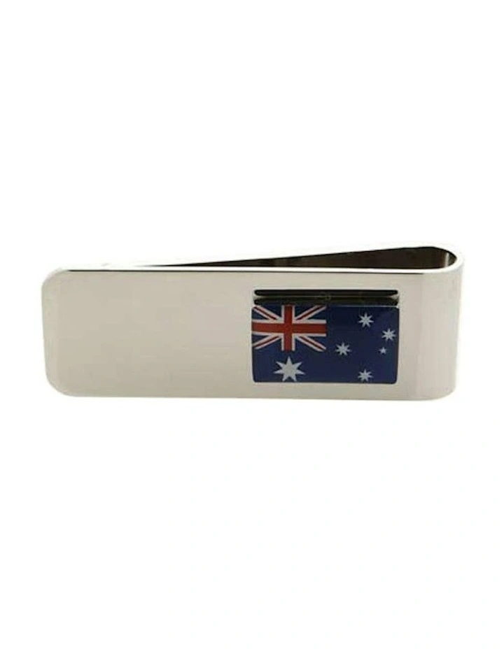 Cudworth Rhodium Plated Australian Flag Money Clip | MYER
