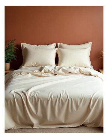 Royal Comfort 1000 Thread Count Bamboo Blended Quilt Cover Set in Ivory ...