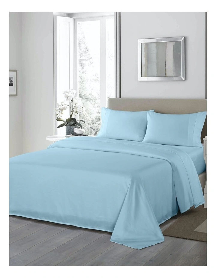 Royal Comfort 1200TC Ultrasoft 4 Piece Sheet Set in Light Blue | MYER