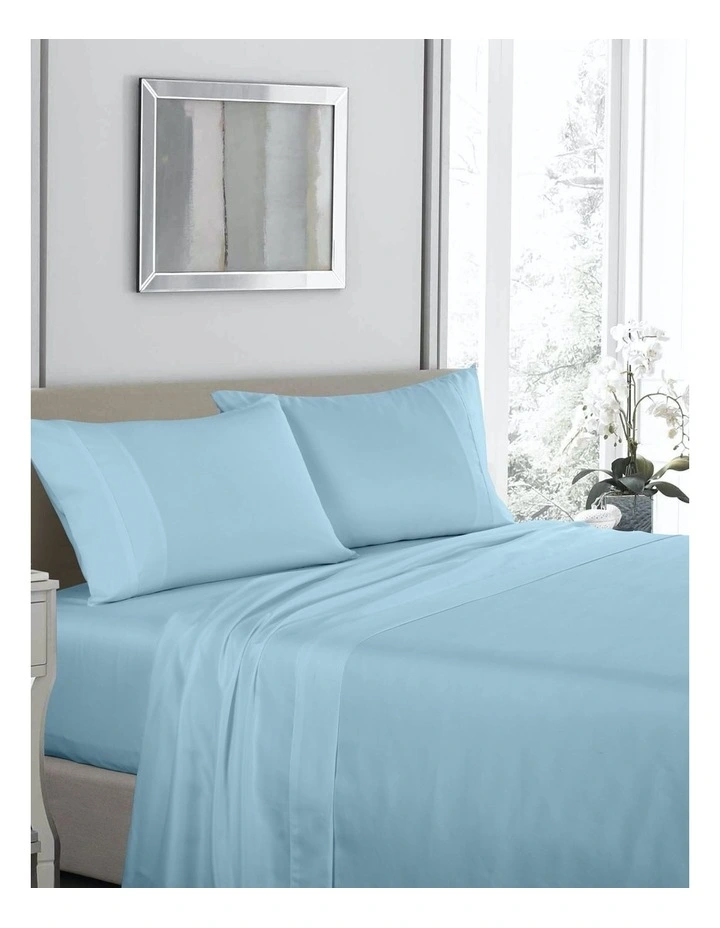 Royal Comfort 1200TC Ultrasoft 4 Piece Sheet Set in Light Blue | MYER