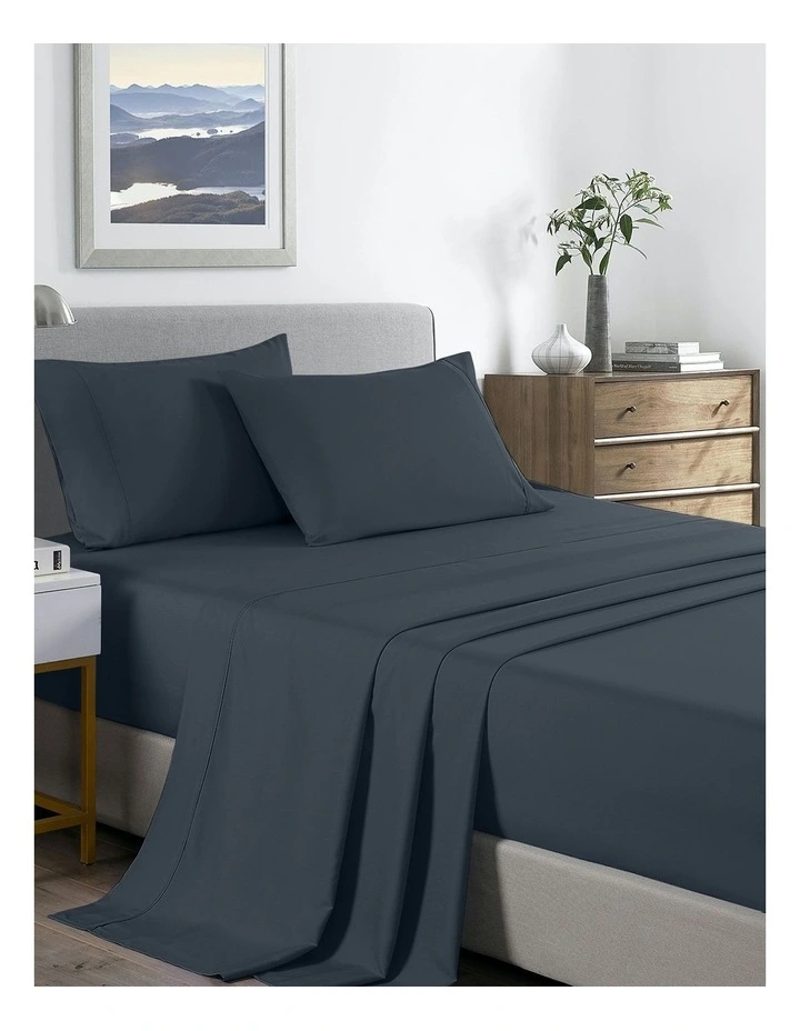 Royal Comfort 2000TC Bamboo Cooling Sheet Set in Charcoal | MYER