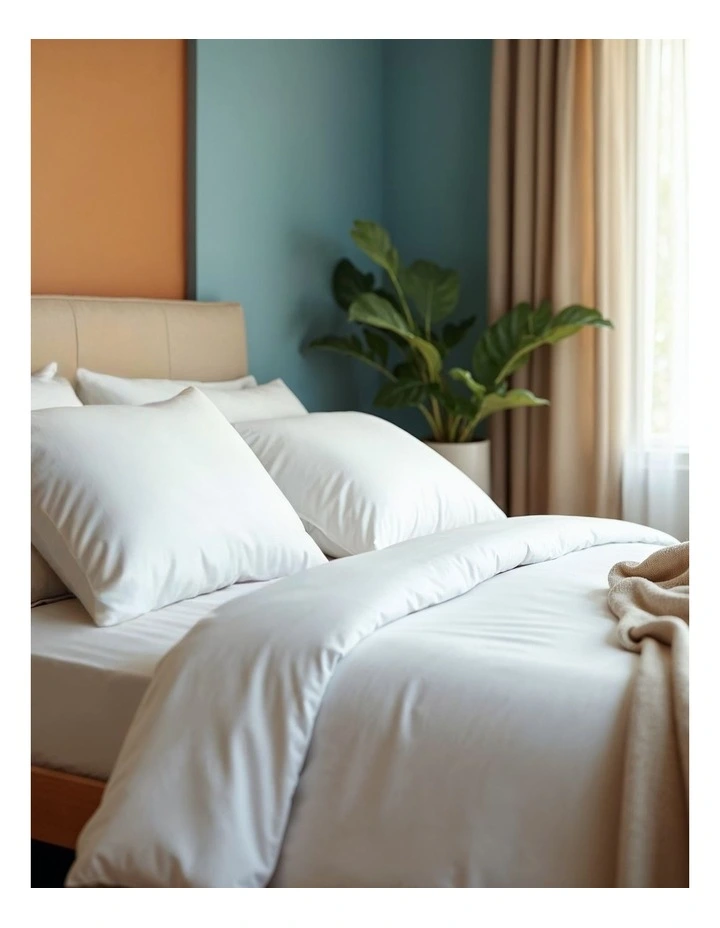 Royal Comfort 1000 Thread Count Cotton Blend Quilt Cover Set in White ...