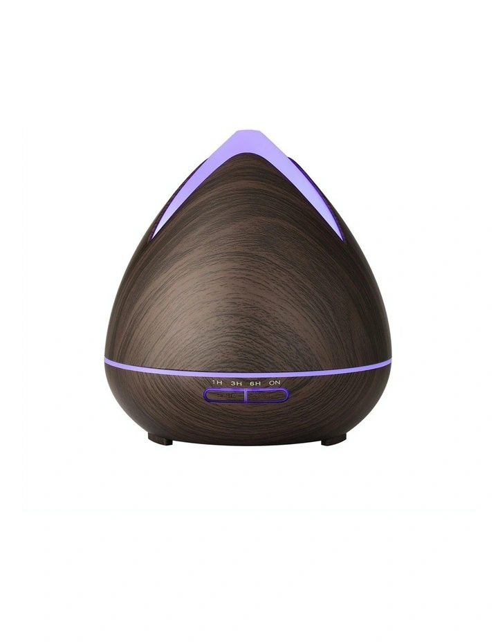 PureSpa Cool Mist Ultrasonic Diffuser with 3 Pack Diffuser Oils Dark ...