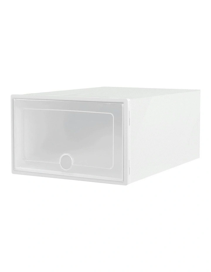 Artiss Abel Diy Shoe Box Set of 24 in Stackable White | MYER