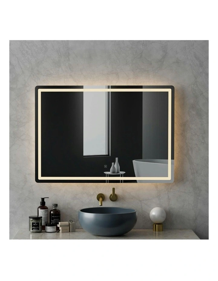 Embellir Wall Mirror 100X70cm With LED Light In White | MYER