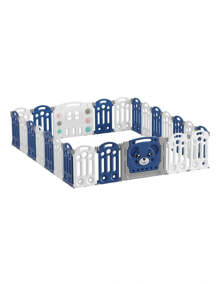 Keezi Playpen 24 Panels Safety Gate Toddler Fence Barrier Play Game | MYER
