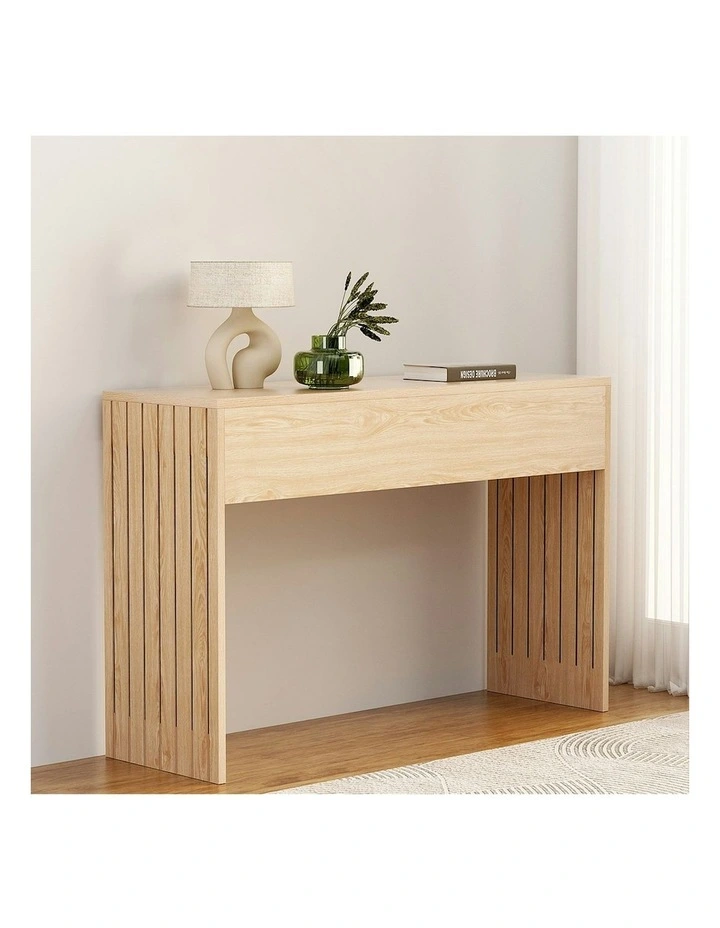 Artiss Hallway Fluted Console Table 120cm in Pine | MYER