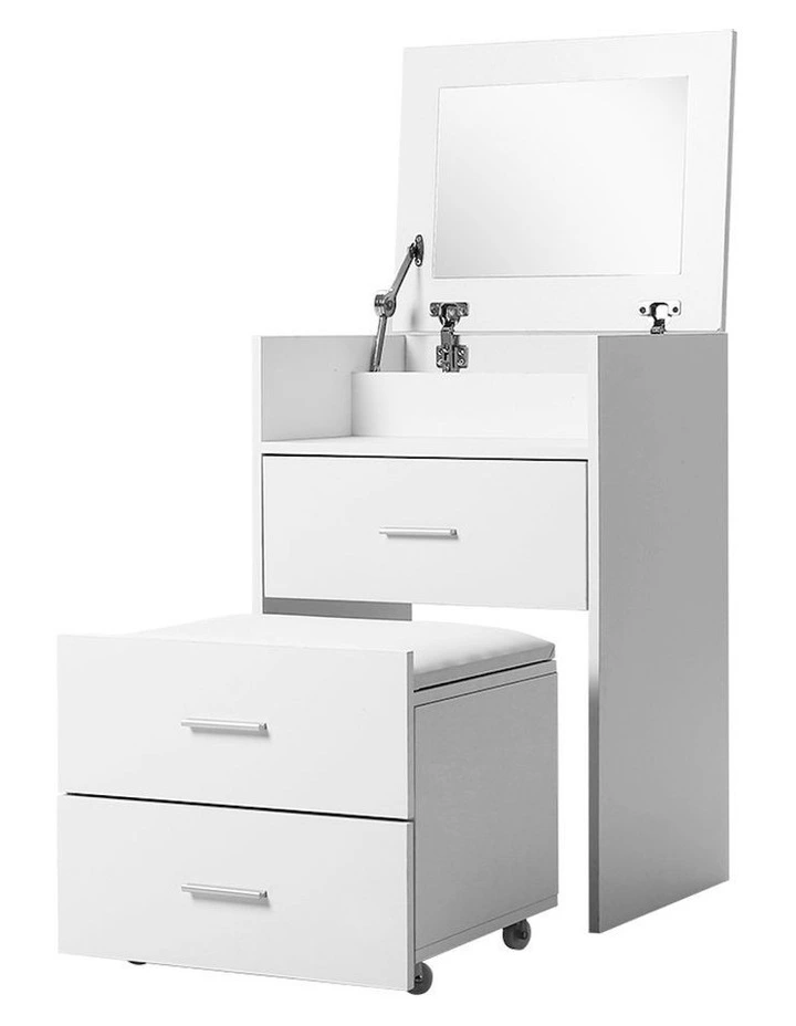 Artiss 2-in-1 Set Bedside Dressing Table in White | MYER