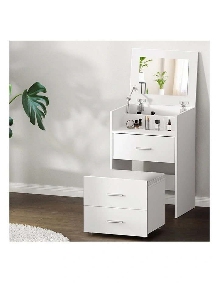 Artiss 2-in-1 Set Bedside Dressing Table in White | MYER
