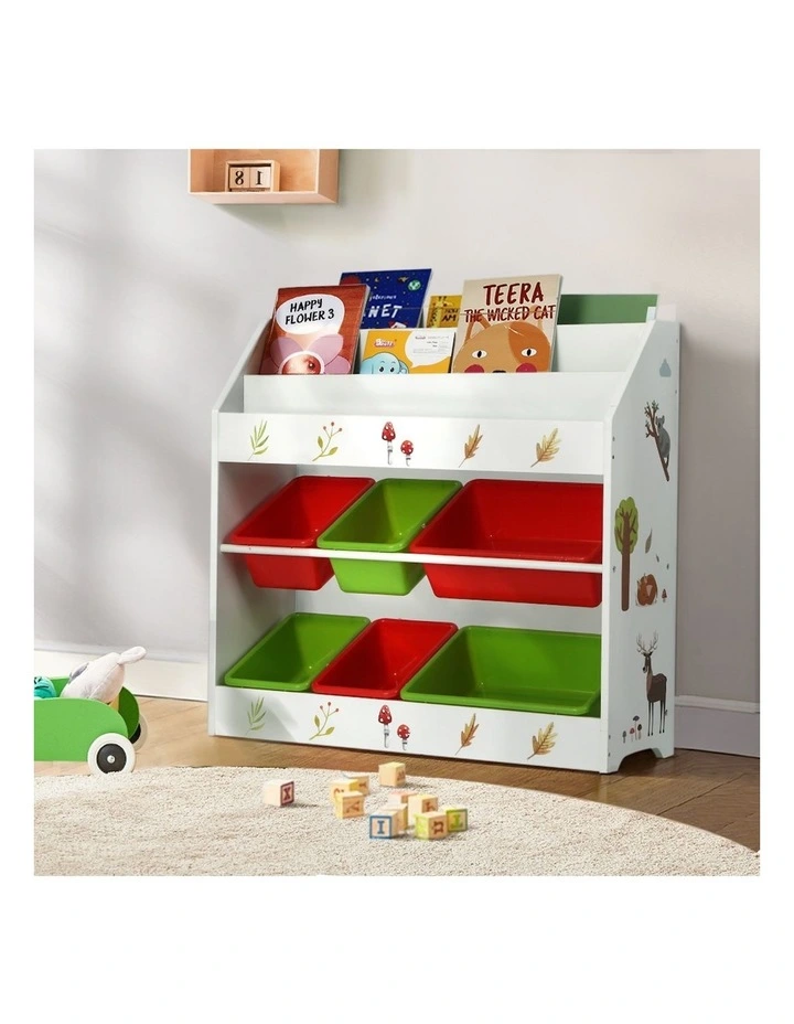 Keezi Kids Bookshelf Storage Organiser | MYER